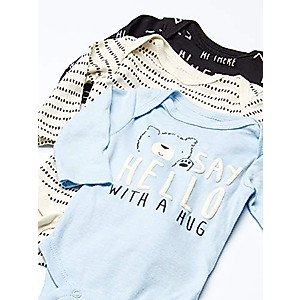 Gerber Baby Boys' 6-Pack Long-Sleeve Onesies Bodysuit, Bear, 0-3 Months