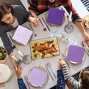 Lavender Party Supplies-40Pcs Gradient Purple Napkins Lavender Light Purple Disposable Paper Napkins for Birthday,Baby Shower,Wedding