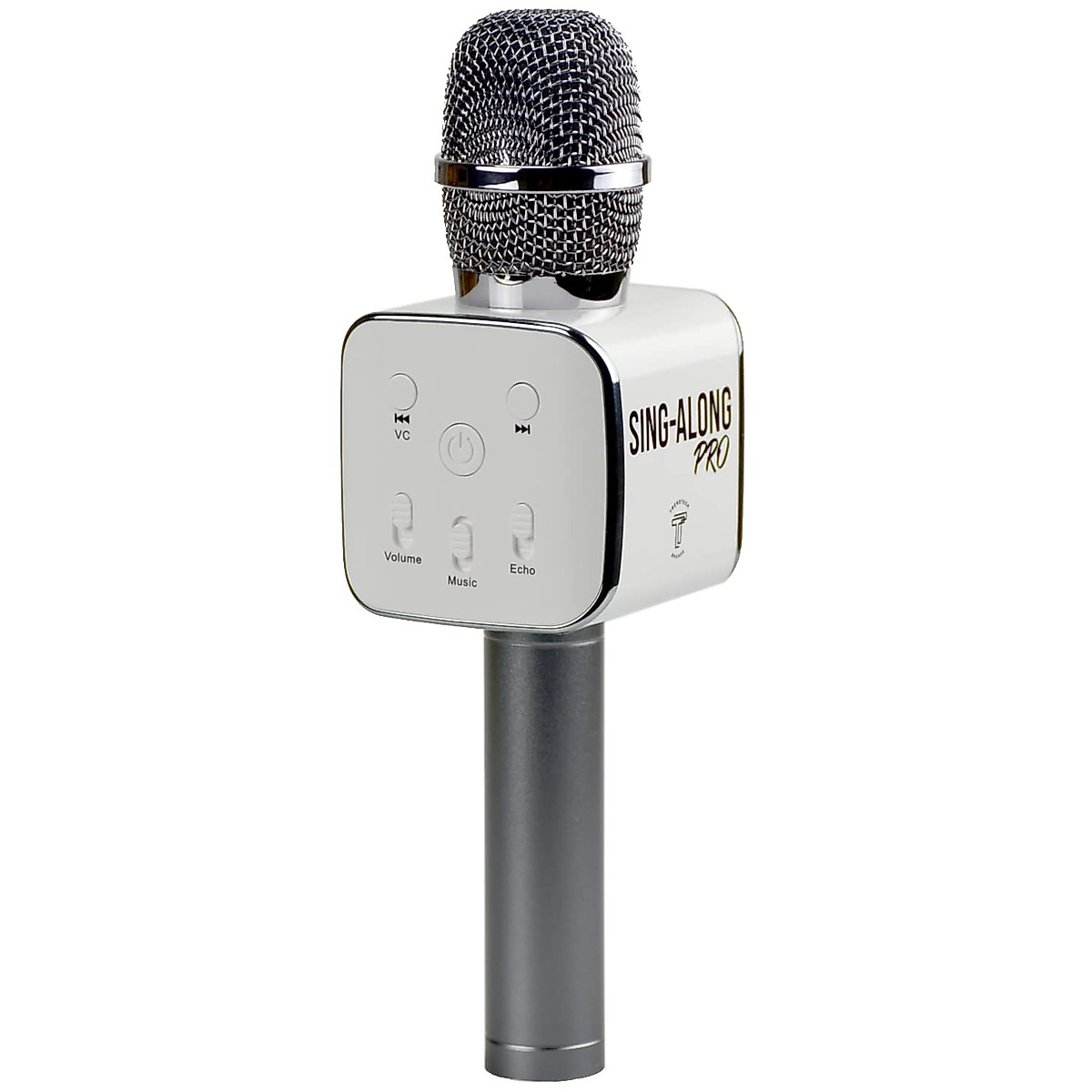Sing-along PRO Bluetooth Microphone - Wireless Karaoke Microphone with Bluetooth for Kids and Adults - Portable Microphone for Home Karaoke - Sing-Along Mic with Stereo Audio - Black (Black)