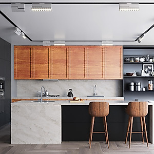 HATOKU 17.7" x 196" Brown Wood Peel and Stick Wallpaper, Contact Paper for Cabinets PVC Self Adhesive Wallpaper for Desk Drawer Shelf Liner