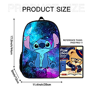 Kunwioz Cartoon Backpack 17 Inch Casual Lightweight Multifunction Backpacks Sports Travel Daypack