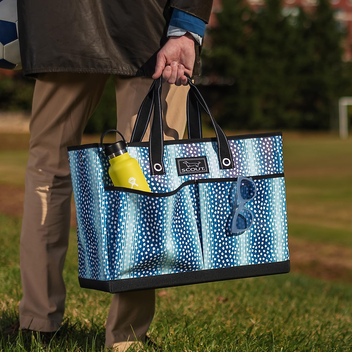 SCOUT BJ Bag - Large, Utility Tote Bag for Women, Nurses, Teachers and Moms with Zipper & 4 Exterior Pockets for Organizing