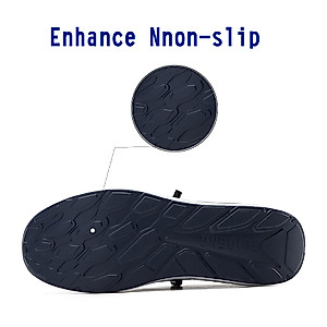 Dark Blue Women's Slip-on Walking Shoes Mesh Breathe Air Cushion Arch Support Sock Sneakers for Women Ladys Girls Fashion Platform Lightweight Loafers Non-Slip Nursing Work Running Shoes Size8.5