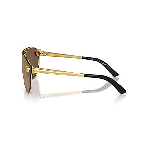 Versace Woman Sunglasses Gold Frame, Brown Mirror Bronze Lenses, 0MM