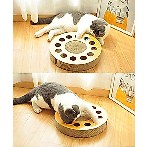 MIAOXSEN Cat Toy with Sturdy Scratching Pads and 2 Jingly Balls for All Ages of Cats