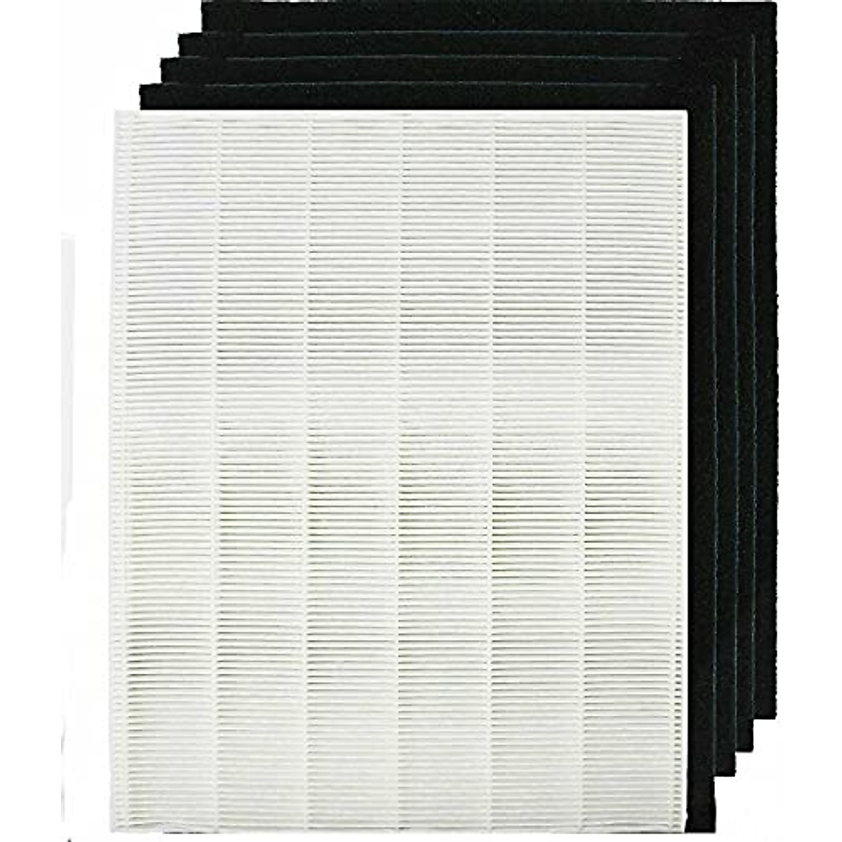 Merchandise Mecca Replacement 1 HEPA Filter and 4 Carbon Pre-Filters Compatible with Fellowes HF-300 fits Fellowes AP300PH HF300 AeraMax 290 300 DX95 Model…