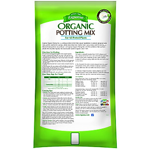 Espoma Organic Potting Soil Mix - All Natural Potting Mix For All Indoor & Outdoor Containers Including Herbs & Vegetables. For Organic Gardening, 1 Cubic Foot. bag. Pack of 1
