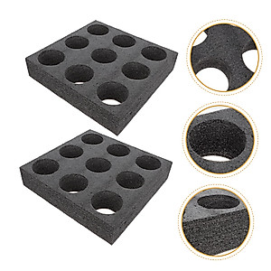 ULTECHNOVO 2pcs Milk Tea Cup Holder Coffee Cup Holder Terrarium Glass Containers Terrariums Glass Drinkware Foam Drink Holder Black Mug Sponge Car Cups and Plates