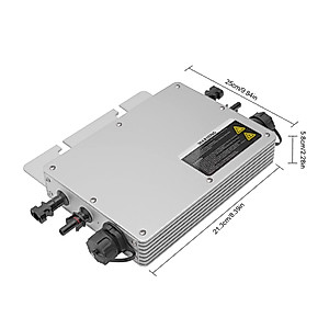 700W Solar Inverter Grid Tie MPPT Micro Inverter, DC22-50V to 120V Self Cooling Pure Sine Wave Solar Inverter w/AC Connection Cable