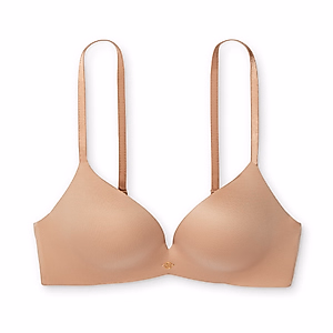 Victoria's Secret So Obsessed Wireless Push Up Bra, Padded, Plunge Neckline, Smoothing, Bras for Women, Beige (34C)