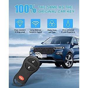 Key Fob Replacement for 2002-2005 Dodge Ram Truck 1500 2500/2001-2004 Dakota/2001-2003 Durango/2001-2003 Grand Caravan Keyless Entry Remote (GQ43VT17T)