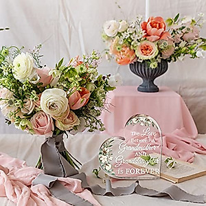 Grandma Gift Grandma Birthday Gift Acrylic Heart Shape Grandma Sign from Granddaughter Grandson Thoughtful Grandmother Gift Ideas for Birthday Mother's Day (Granddaughter)