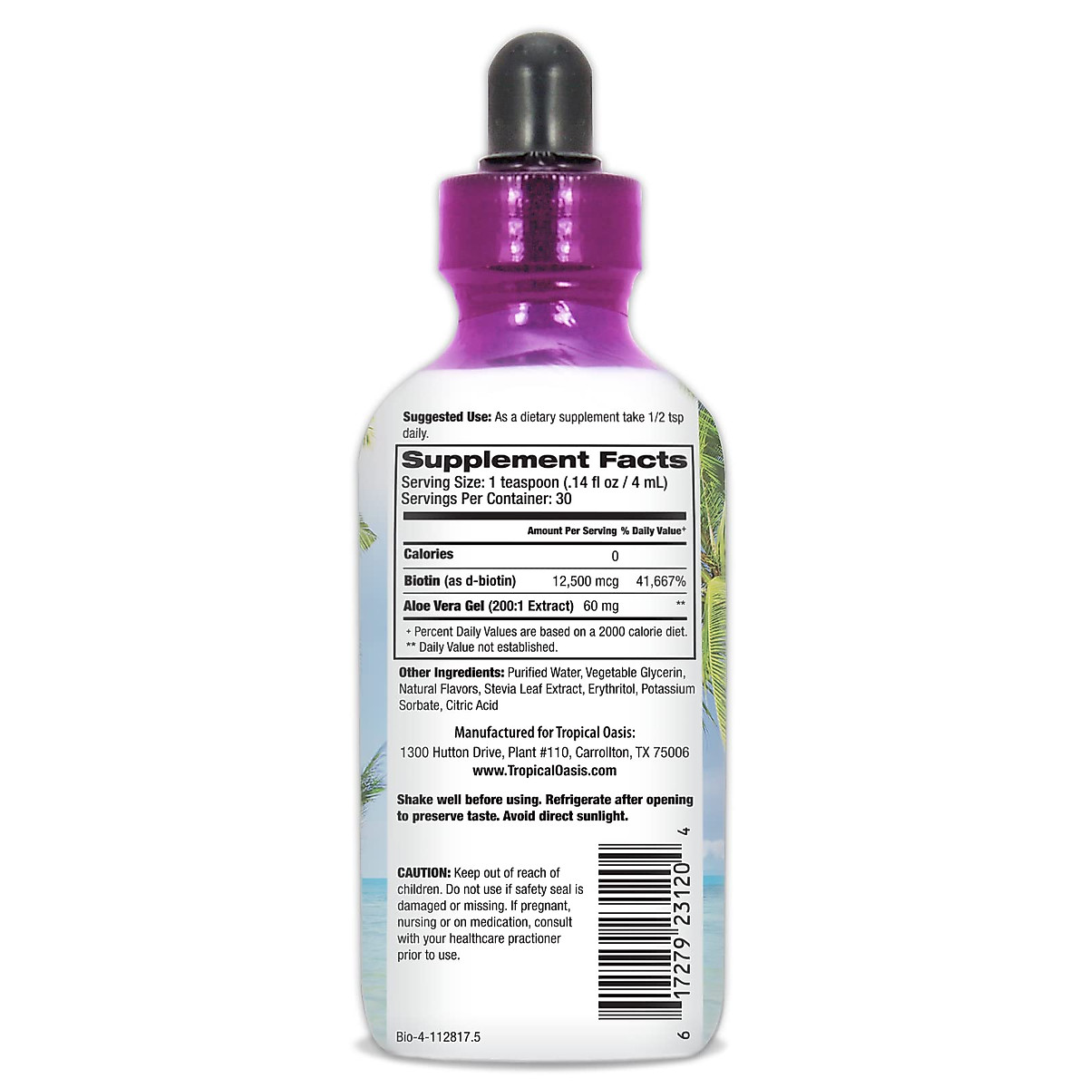 Maximum Strength Liquid Biotin Drops w/ 12,500 MCG – Best Vitamins for Fast Hair Growth, Reduced Hair Loss, Healthy Skin & Strong Nails -5X More Potent Than Pills– Max Absorption, Vegan– 4oz, 30 Serv