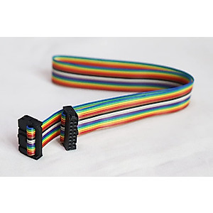 VISUALEDS LED Display 16 pin Flat Cable 16P 10PCS 2.54MM Pitch Pure Copper Flat Ribbon led Module Receiver Cable Signal Cable
