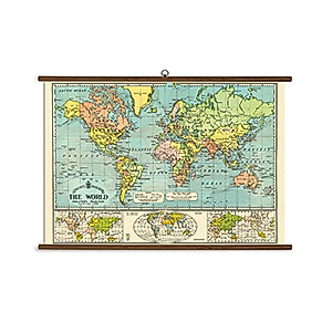 Cavallini Papers World Map Vintage School Chart