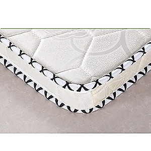 Tatami Tri-fold Mattress, Thick 3e Coconut Palm Mattress Pad Orthopedic Coir Sleeping Mat Firm Feel Quiet Guest Bed Floor Mat-White 150x200cm(59x79inch)
