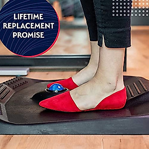 Sky Solutions Anti Fatigue Kitchen Mat ‚Äì Genius Ergonomic Cushioned Floor Mats for Office or Home Standing Desk or Sink w/ Acupressure Massage Ball (Black)