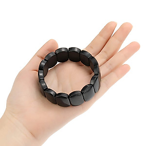 SZFMSWE shungite stones raw shungite bracelet (Inner diameter length 2.3Inches)