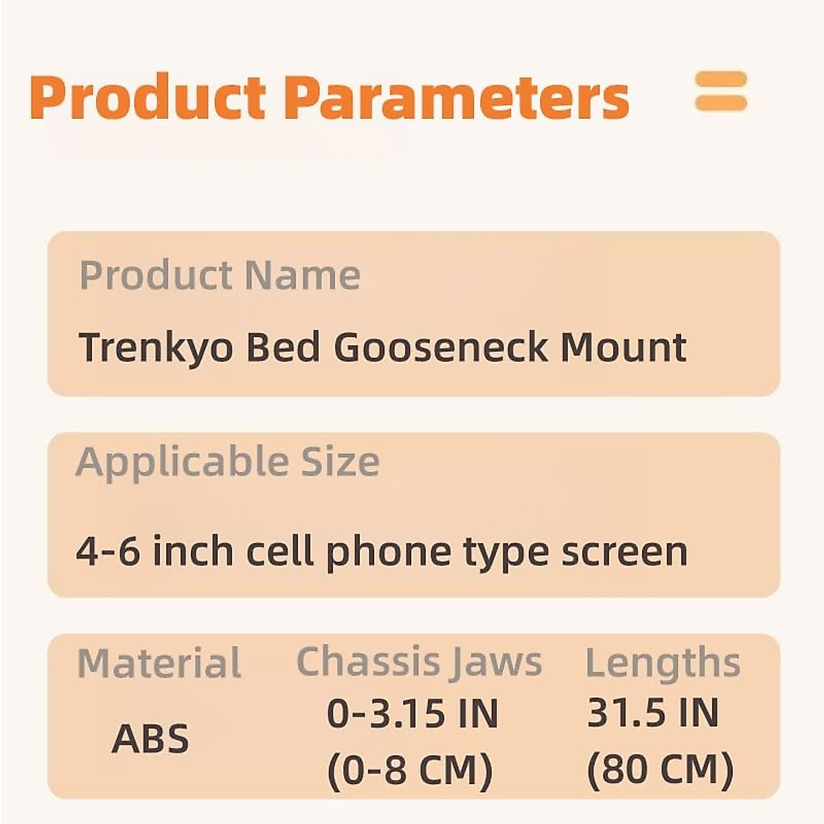 Trenkyo Bed Gooseneck Mount - Flexible Phone Holder for Desk & Bed Compatible with iPhone 14, 13, 12, 11 Pro/Pro Max, XR, X, 8, 7 Plus (White)