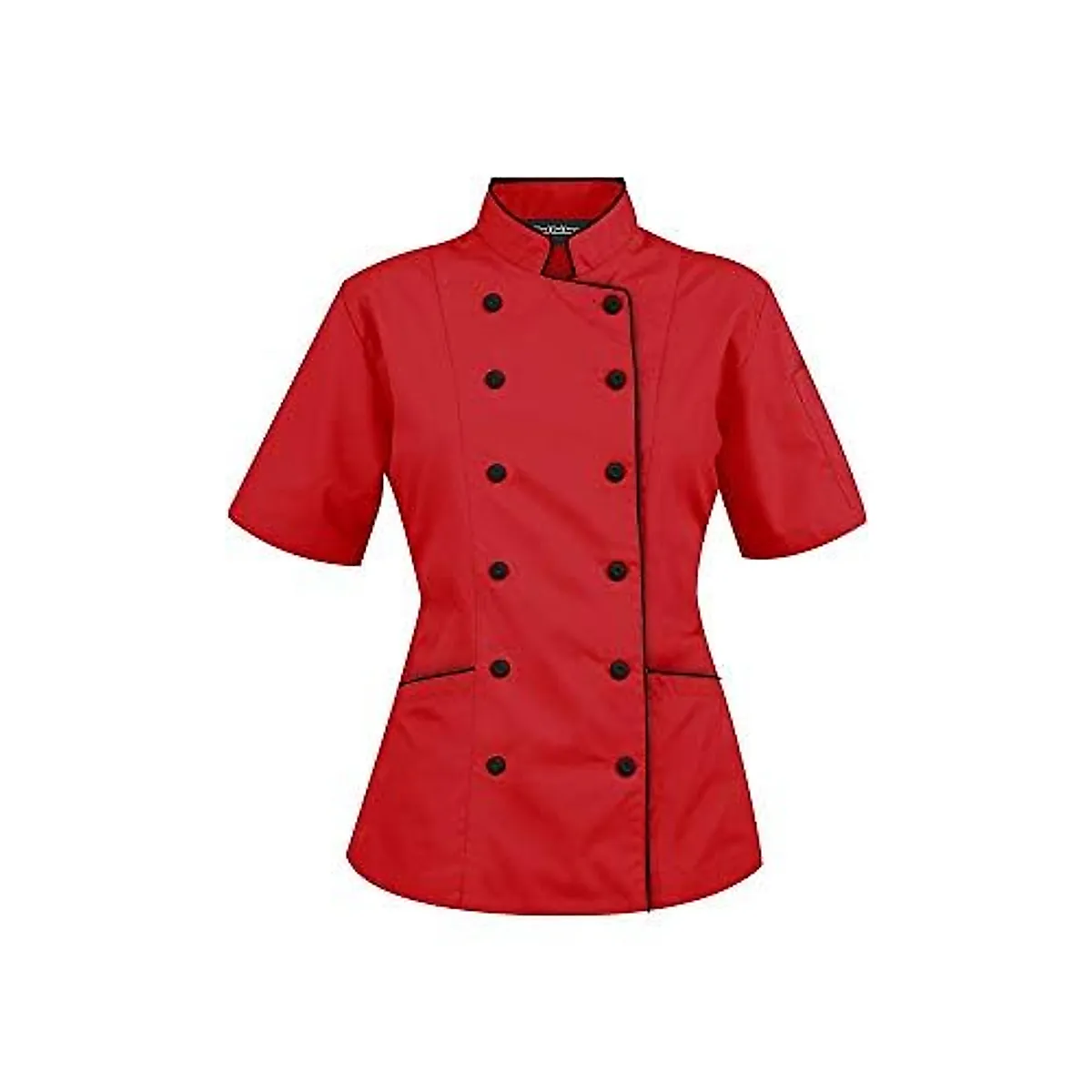 ChefUniforms.com Women's Chef Coat with Piping (Eggplant, XL)