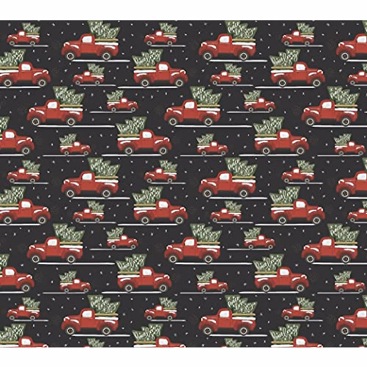 Stesha Party Red Christmas Truck Holiday Wrapping Paper - Folded Flat 30 x 20 Inch (3 Sheets)