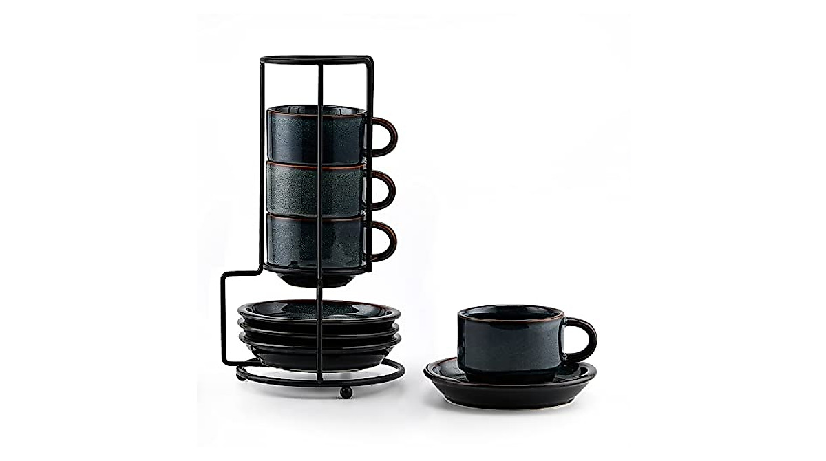 Stackable Espresso Cups Set - JIEMEI HOME
