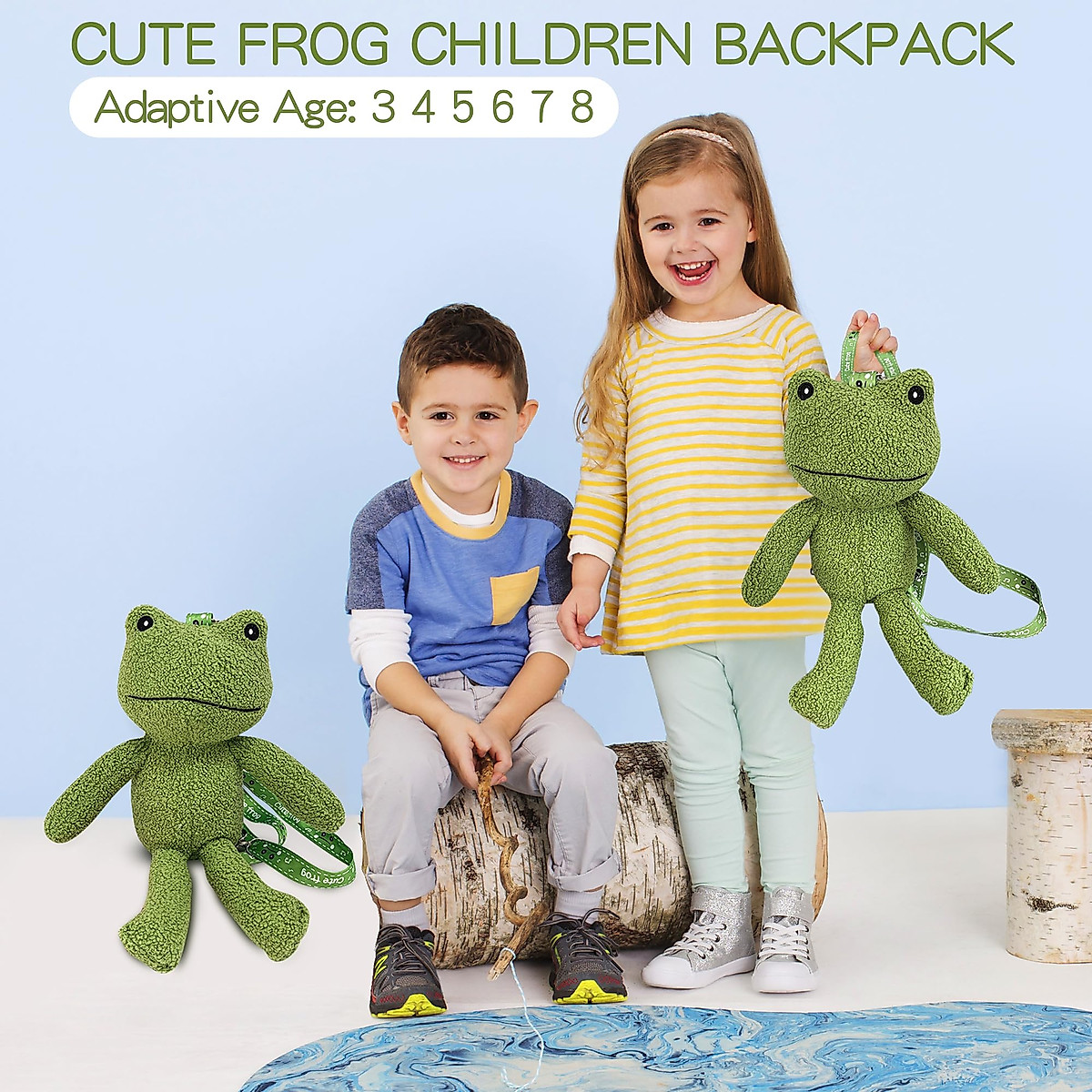 Cevly Cute Frog Plush Toy Crossbody Bag Shoulder Bags Frog Soft Stuffed Plush Toy Backpack Animal Stuffed Toys Frogs Plush Doll Cartoon Satchel Handbags Birthday Gifts (Green)
