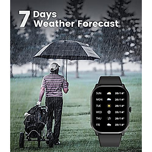 Smart Watch for Men Answer/Make Call,2"Touch Screen Fitness Tracker for iPhone Android with 100+ Sport Modes,Voice Assistant,Heart Rate Sleep Monitor,Waterproof Pedometer Activity Tracker Smartwatch