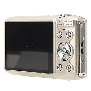 4K Digital Camera, 58MP 16X Zoom Auto Focus Vlogging Camera, Kids Compact Camera with 2.88Inch HD TFT Screen, Face Recognition, Timing Function, Fixed Focus Macro (Gold Color)