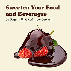 NuNaturals Stevia Syrup, Sugar-Free Sweetener, Plant-Based Sugar Substitute, Zero Calorie, Chocolate, 16 oz