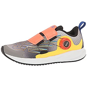 New Balance Kid's Fuelcore Reveal V3 Boa Running Shoe, Black/Infinity Blue/Vibrant Orange, 3 Little Kid