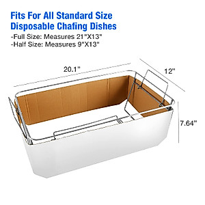 Restlrious Chafing Wire Rack Stand for Buffet Set, 4 Pack Full Size Disposable Chafing Dish Rack, Foldable Buffet Serving Stand for Food Warmer, Collapsible for Easy Storage & Reuse for Party Event