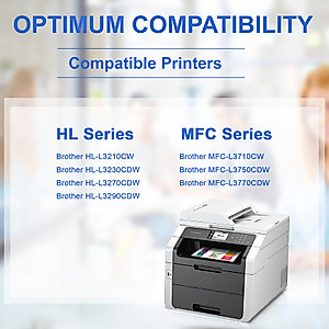 Tounker TN227BK/C/M/Y High Yield Toner Cartridges Compatible for Brother TN227 TN227BK TN-227 TN223 TN223BK for MFC-L3770CDW HL-L3270CDW HL-L3290CDW HL-L3210CW MFC-L3710CW Printer (5 Pack)