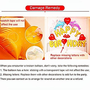 AZOWA Blue Heart Balloons 18 inch Heart Shaped Foil Mylar Balloon Pack of 30