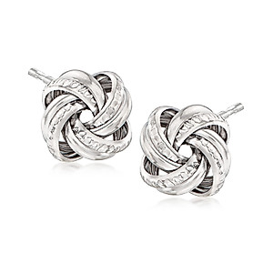 Ross-Simons Italian Sterling Silver Love Knot Earrings