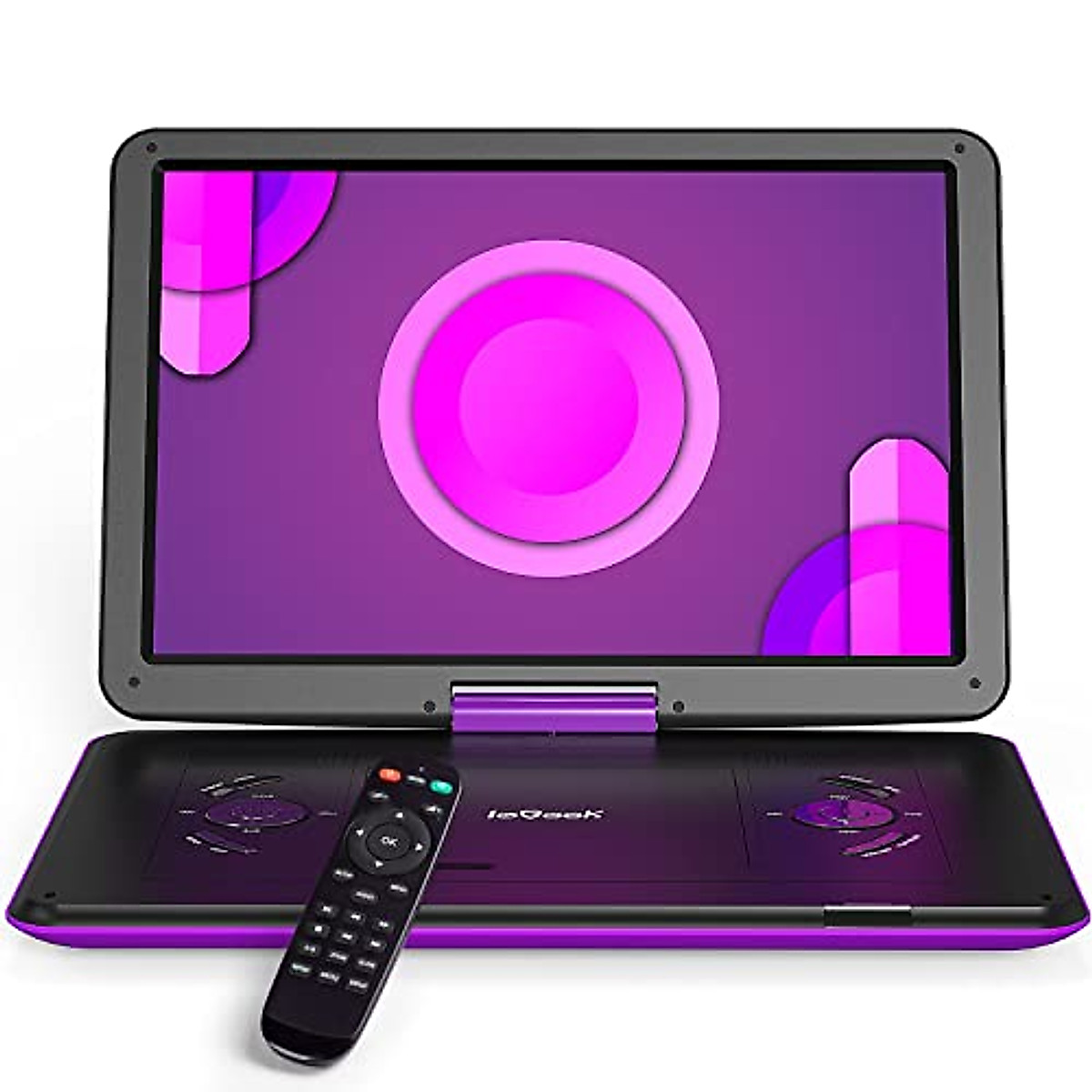 ieGeek 16.9'' Purple Portable DVD Player and 11.5''Black Portable DVD Player