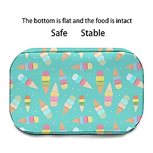 Ice Cream Pattern Printed Lunch Box Tote Bag with Handles and Shoulder Strap for Men Women Work Picnic