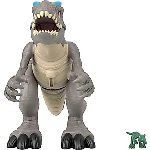 Fisher-Price Imaginext Jurassic World Dinosaur Toy Thrashing Indominus Rex Figure Set for Pretend Play Preschool Kids Ages 3+ Years