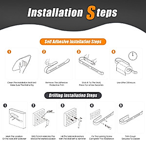 Paper Towel Holder, Hurran Adhesive Paper Towel Holder Sliver Under Cabinet, Countertop, Self-Adhesive Hanging or Drilling Wall Mounted Paper Towels Rolls Holder for Bathroom Kitchen