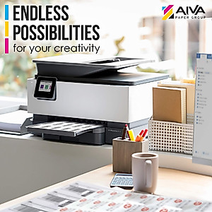 Printable Vinyl Sticker Paper for Laser Printer - Matte White - 15 Self-Adhesive Sheets - Waterproof Decal Paper - Standard Letter Size 8.5"x11"