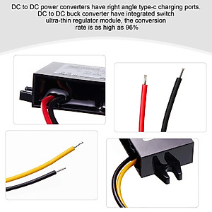 Weewooday Direct Current Converter 12v to 5v 3a 15w Buck Converter Module, Reduced Voltage Regulator Car Power Output Power Adapter, Wire Interface(3 Pieces)