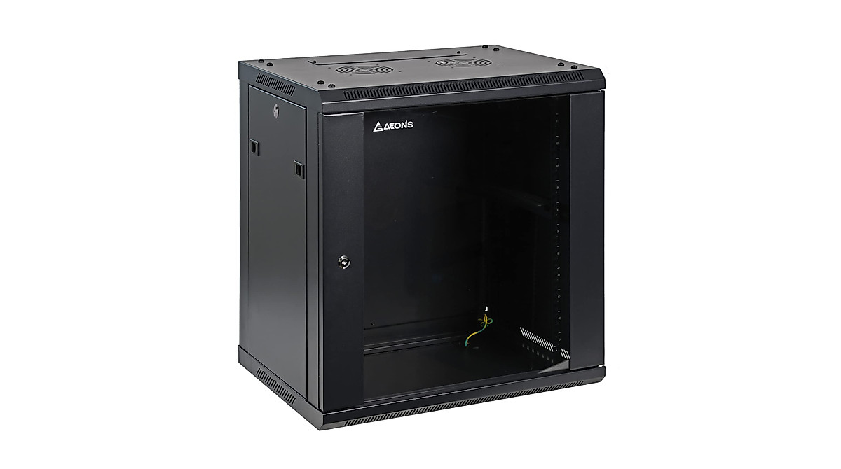 AEONS 12U Wall Mount Server Cabinet - Secure & Stylish