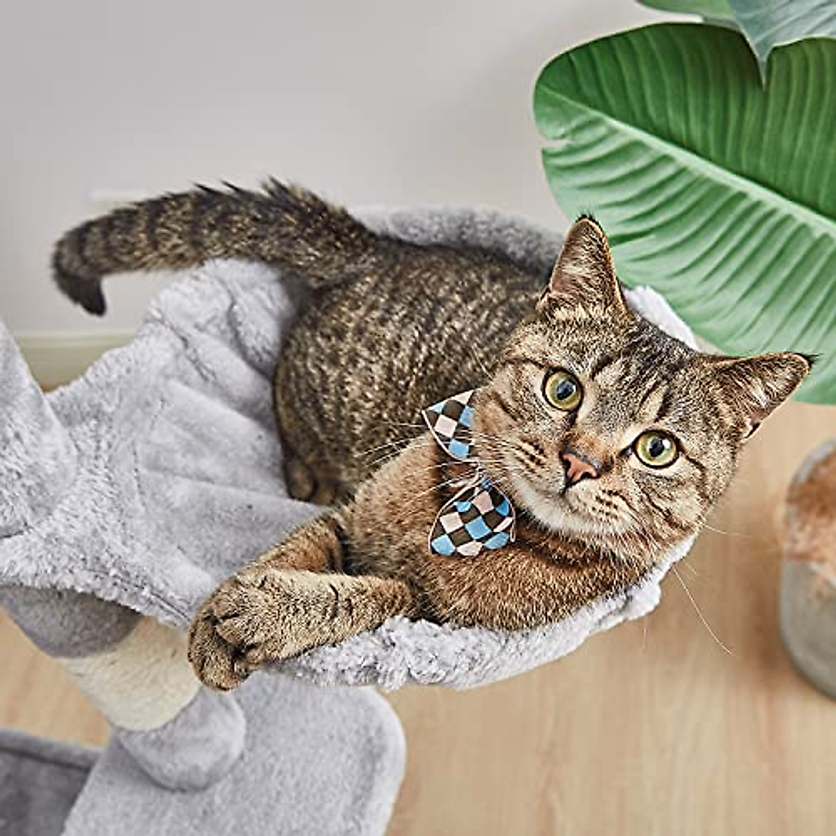 Kilodor 49.2 Inches Multi-Level Cat Tree Condo,Cat Tower with Sisal Scratching Post, Plush Perches,Hammock,Kitten Playhouse