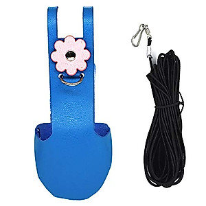 Hibye Bird Parrot Velvet Leather Diaper with Leash Harness Rope Cockatiel Pigeons Flight Suit Clothes Feces Pocket Training Adjustable Pet Supplies