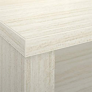 Atlin Designs Wood U Shape Computer Desk with Hutch in White and Chocolate