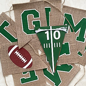 Uniwish Game Time Burlap Banner Football Party Decorations Sports Football Theme Baby Shower Birthday Party Favors Indoor Outdoor Home Decor