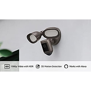 Introducing Ring Floodlight Cam Wired Pro with Bird’s Eye View and 3D Motion Detection, Dark Bronze