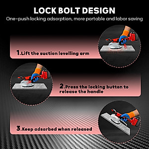 Cordless Tile Vibration Tool for Milwaukee M18-18V Battery, Tile Vibration Leveling Machine, 8 Speed Adjustable 110LB Suction, for Installation Floor/Tile/Wall