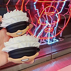VARWANEO Earphone Case for Airpods Pro, 3D Japan Anime Cartoon Jujutsu Kaisen Gojo Satoru Earphone Case for AirPods Pro Soft Silicone Headset Cover Kawaii Fun Design (Satoru for AirPods Pro)