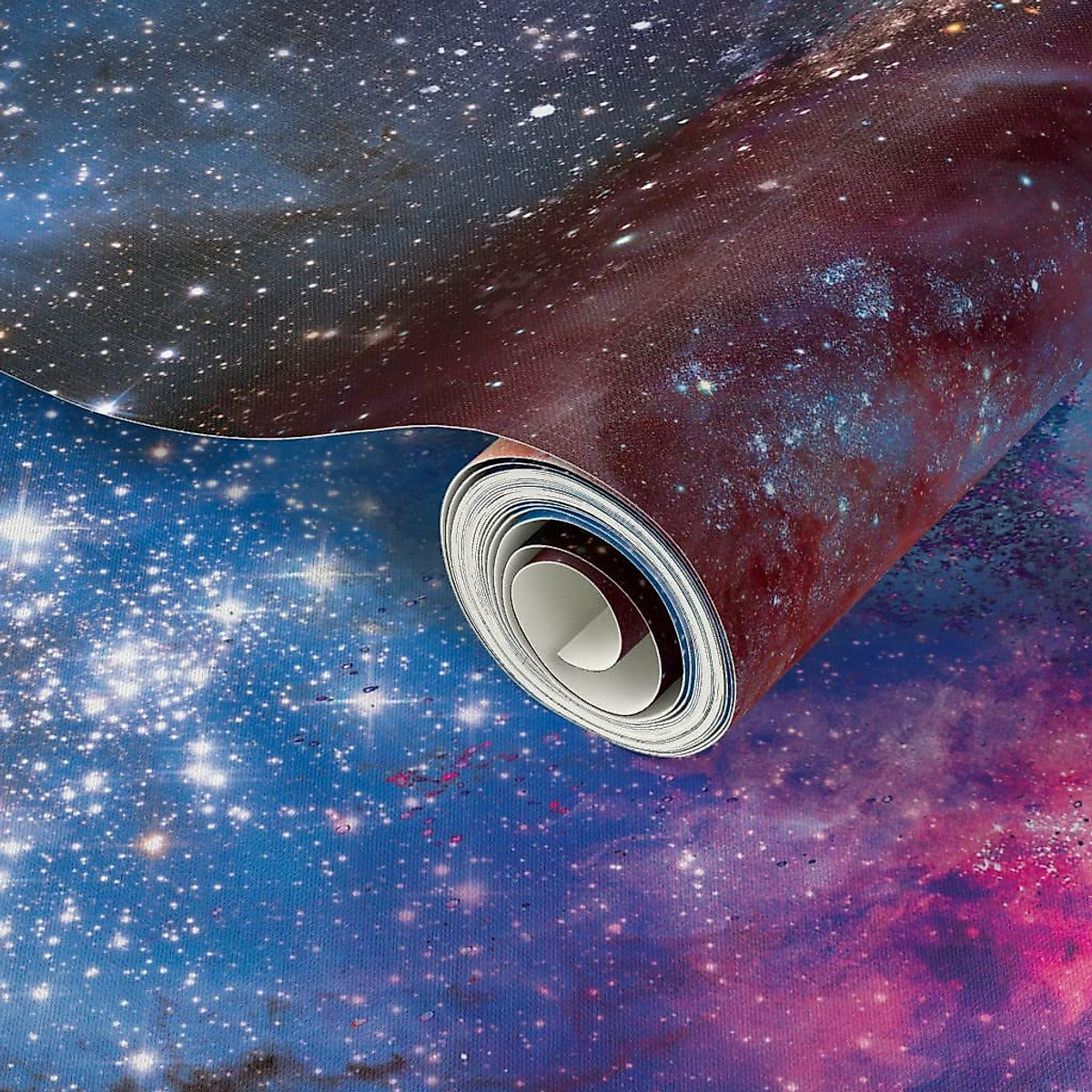 Peel & Stick Wallpaper Swatch - Galactic Dreams Galaxy Outer Space Nebula Night Sky Stars Science Cosmos Custom Removable Wallpaper by Spoonflower